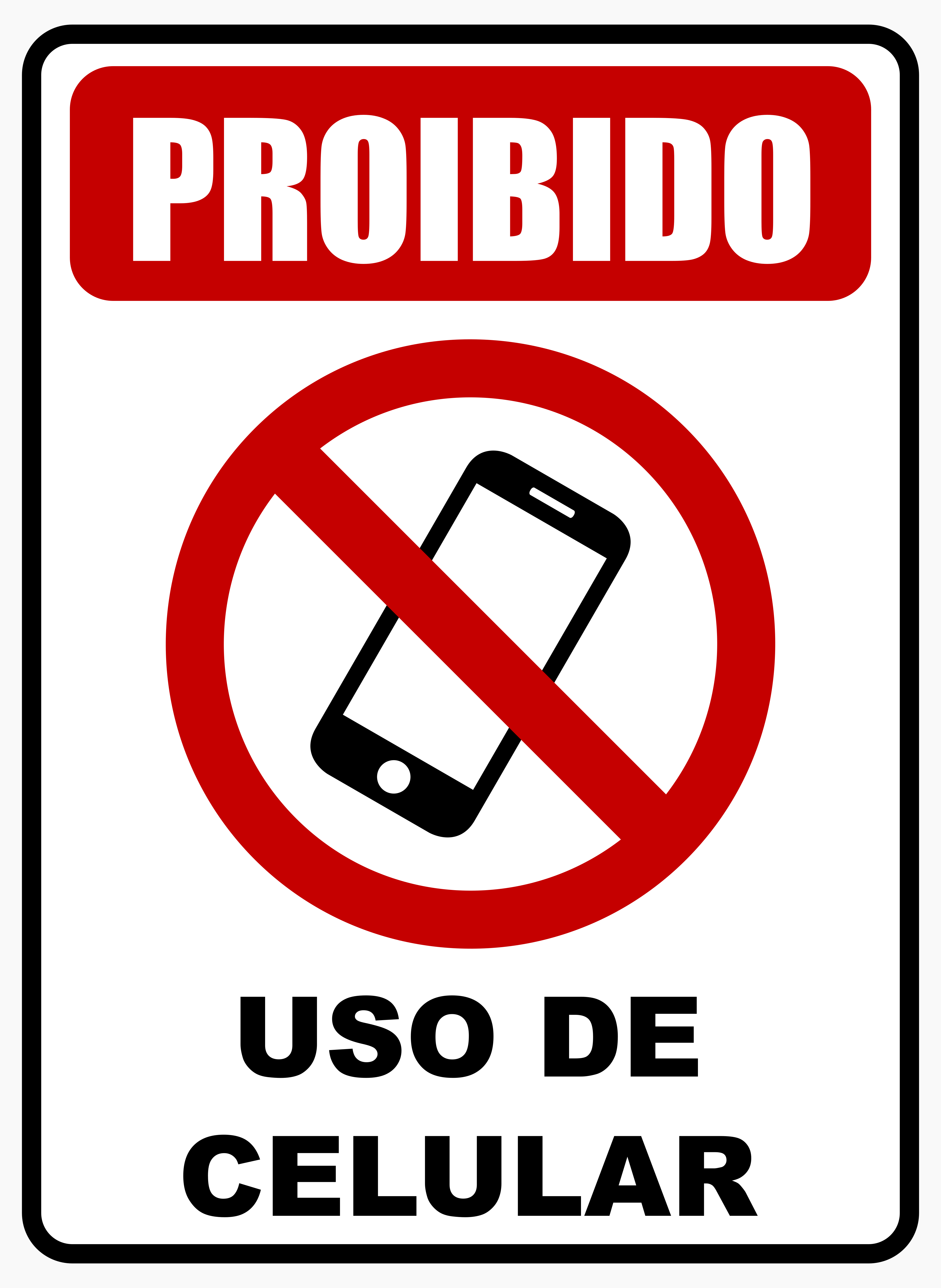 Proibido celular cartaz 0 Proibido celular cartaz 0